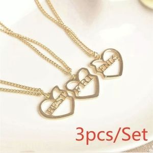 Jewelry | New 3pc Heart Shaped Best Friends Gold Necklace | Poshmark